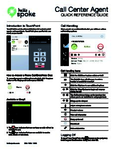 Call Center Agent_quick reference - HelloSpoke