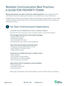 Resident Communication Best Practices - HelloSpoke